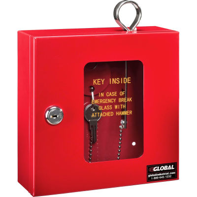 Global Industrial™ Emergency Key Box, 6-1/4"W x 2"D x 6-7/8"H, Keyed ...