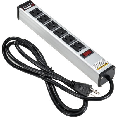 Global Industrial™ Power Strip, 6 Outlets, 15A, 6' Cord | 500881 ...