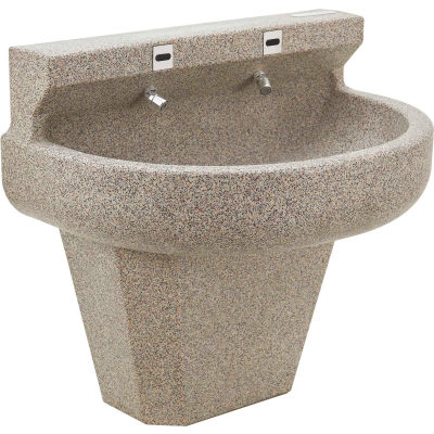 Global Industrial™ Wall Mounted Wash Fountain, 2 Station, Sensor-Operated