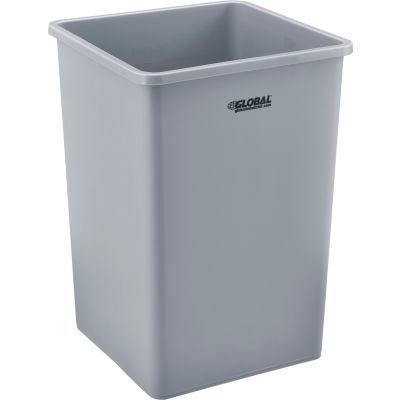 Global Industrial™ Square Plastic Trash Container, Garbage Can - 35 ...