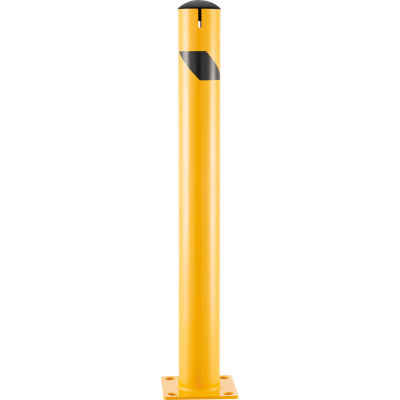 Global Industrial™ Steel Bollard w/Chain Slots & Removable Cap, 4-1/2 ...