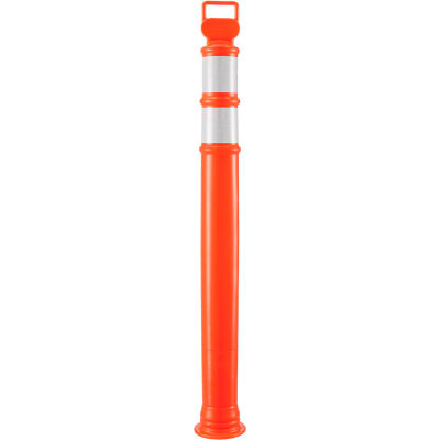 Global Industrial™ Portable Delineator Post w/ 3" Reflective Bands, 45 ...