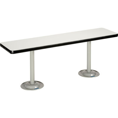 Global Industrial™ Locker Room Bench, Laminate w/ Steel Tube Pedestal ...