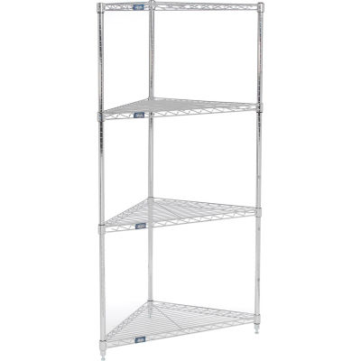 Wire Shelving | Chrome | Nexel® Chrome Corner Wire Shelving 24"W x 18"D ...