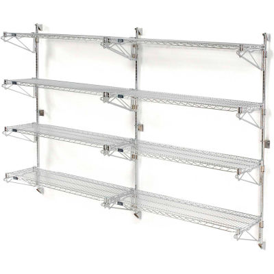 Wire Shelving | Wall Mount Shelving | Nexel Wall Mount Wire Shelving 60 ...