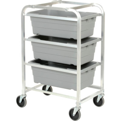 Trucks & Carts | Bins & Tote Carts | Global Industrial™ Aluminum 3 Tote ...
