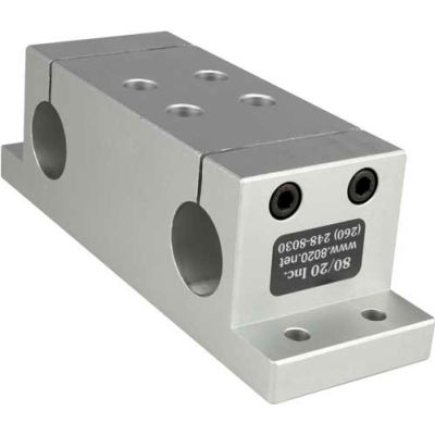 80/20 5845 Double Shaft Mounting Block, 1"