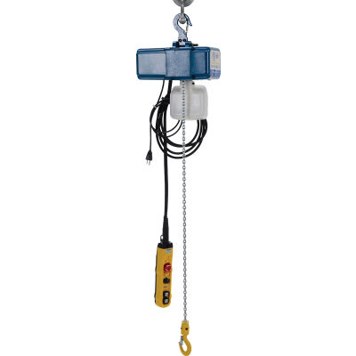 250 Lb. Variable Speed Electric Chain Hoist, 13' Lift, 0-49 FPM, 115V
