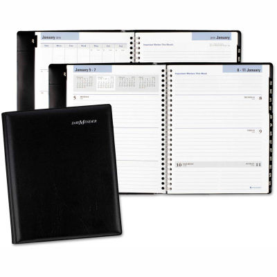 AT-A-GLANCE® Executive Weekly/Monthly Planner, 6-7/8 x 8-3/4, Black ...