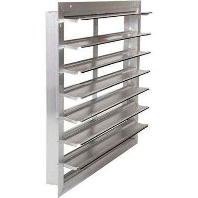 Aluminum Wall Exhaust Shutter, Front Flange 39" - EASR-MF 39 SP ...