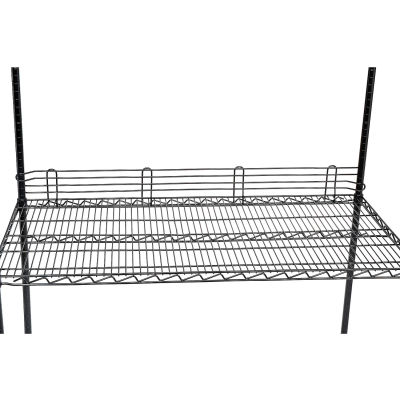 Nexel® Black Epoxy Wire Ledge, 72"W x 4"H