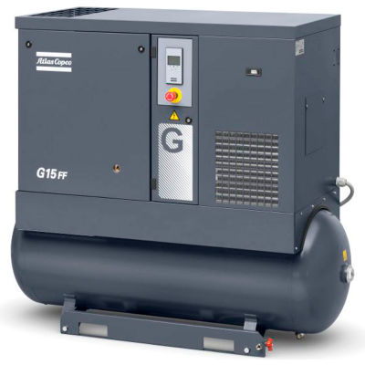 Atlas Copco G7P 125, 10HP, Rotary Screw Comp., 71 Gal, Horiz., 125 PSI ...