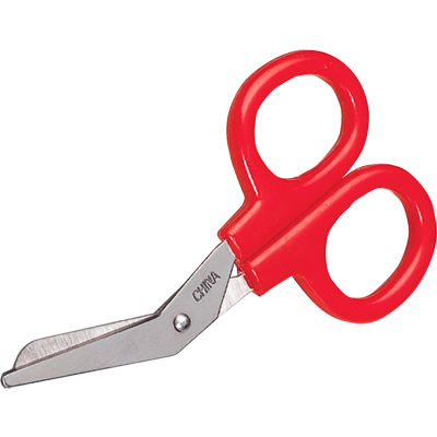 First Aid Only Scissors, Red Handle, 4"