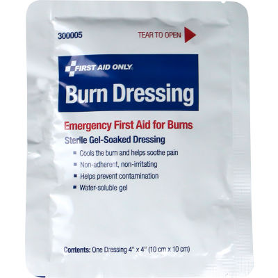 First Aid Only Burn Dressing, 4" x 4" - Pkg Qty 40