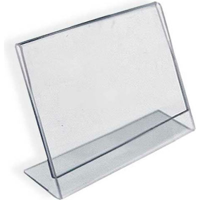 Azar Displays 112740 Horizontal Slanted L-Shaped Acrylic Sign Holder, 3 ...