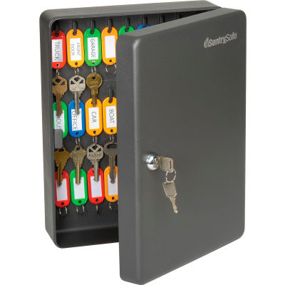 SentrySafe 50 Key Capacity KB-50 Key Box, Key Lock, 9-7/16"W x 3-15/16 ...