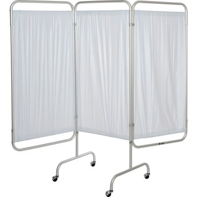 Drive Medical 13508 3-Panel Patient Privacy Screen, White Vinyl Panels ...