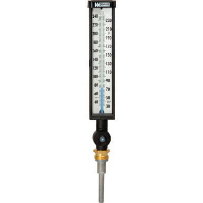 9" Variangle Thermometer, 3 1/2" stem, 30-240F