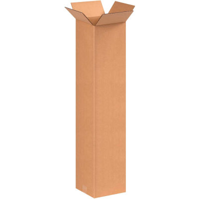 Tall Cardboard Corrugated Boxes 9" x 9" x 36" 200#/ECT-32 - Pkg Qty 25 ...