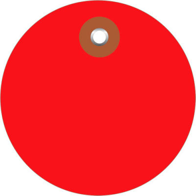 3" Dia. Round Plastic Shipping Tags, Red, 100/Pack | B1580076 ...
