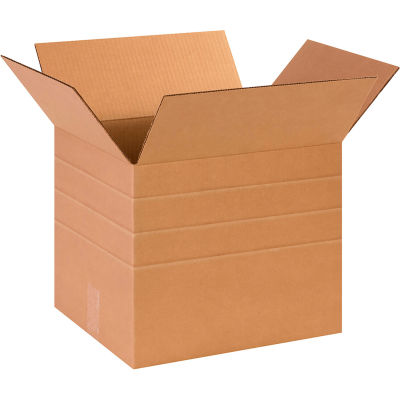 Global Industrial™ Multi Depth Cardboard Corrugated Boxes, 14"L x 12"W ...