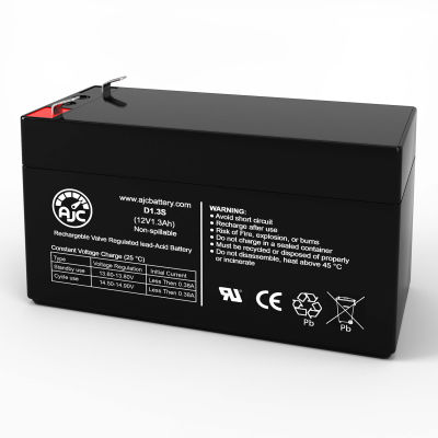 AJC® Coopower CP12-1.2 Sealed Lead Acid Replacement Battery 1.3Ah, 12V, F1