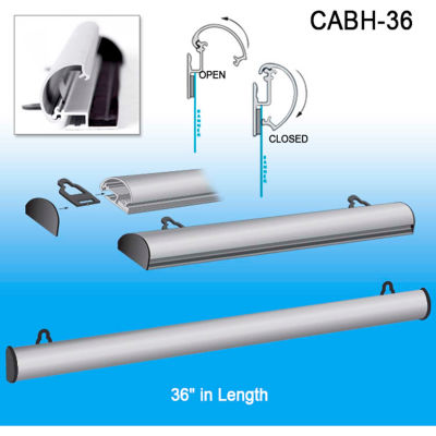 Retail Display Fixtures | Signage | Classic Aluminum Banner Hanger, 36 ...