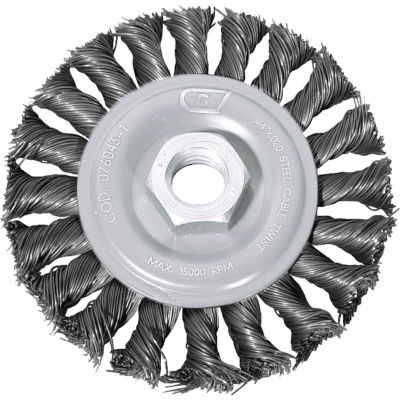 Century Drill 76043 Angle Grinder Wire Wheel 4" Dia. Steel Cable Twist ...