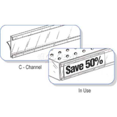 C-Channel 1-1/4" X 48"L White - Pkg Qty 100