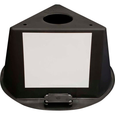 Inventory Control Cone W/ Magnets & Dry Erase Decals, Black
