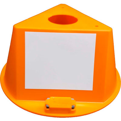 Inventory Control Cone W/ Magnets & Dry Erase Decals, Orange