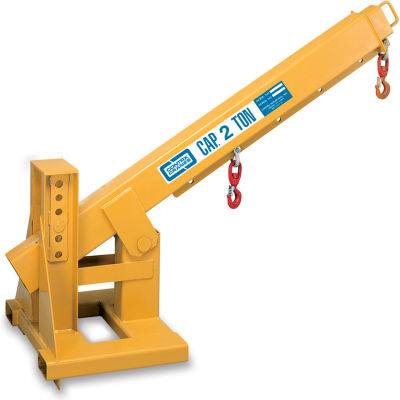 Contrx Pivot Boom Forklift Jib-Lift Crane, 24" On-Center Fork Pockets ...