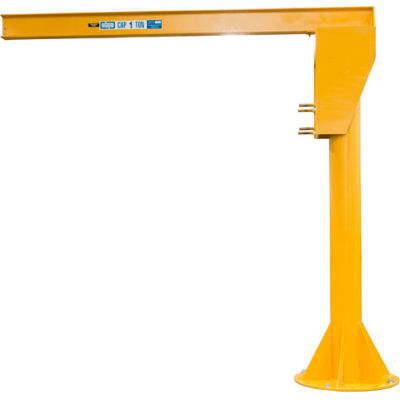 Contrx Heavy Duty Floor Mounted Jib Crane, 3000 Lb. Capacity, 14' Under ...