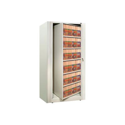 Rotary File Cabinet Starter Unit, Legal, 5 Shelves, Bone White