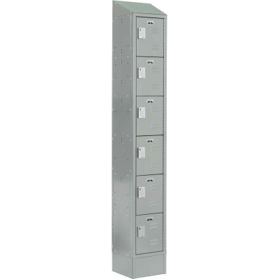 Digilock LockUp Six Tier 6 Door Electronic Locker W/Louver Doors, 12 ...