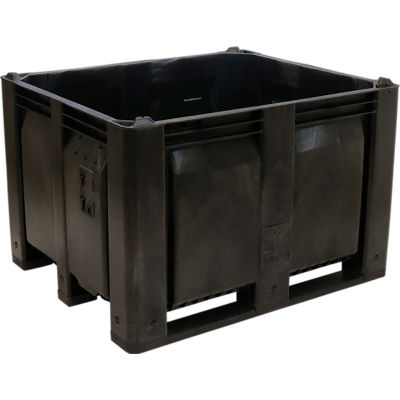 Decade M40SBK1 Pallet Container Solid Wall 48x40x31 Long Side Runners ...