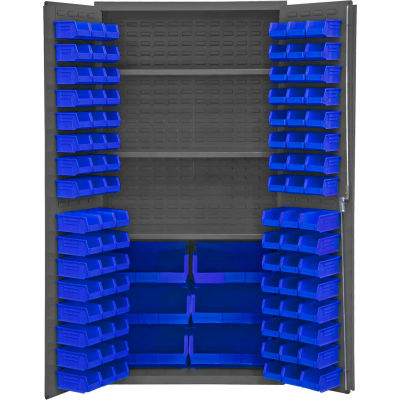 Durham Storage Bin Cabinet 3501-BDLP-102-3S-5295 - 102 Blue Hook-on Bin ...
