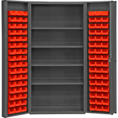 Durham Storage Bin Cabinet DC-DLP-96-4S-1795 - 96 Red Hook-On Bins 4 ...