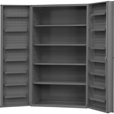 Durham Storage Bin Cabinet DC48-4S14DS-95 - 4 Adj. Shelves and 14 Door ...