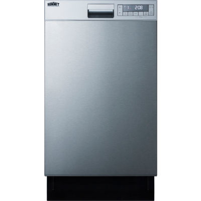 Summit Appliance Built-In Dishwasher, 18" Wide, Front Controls ...