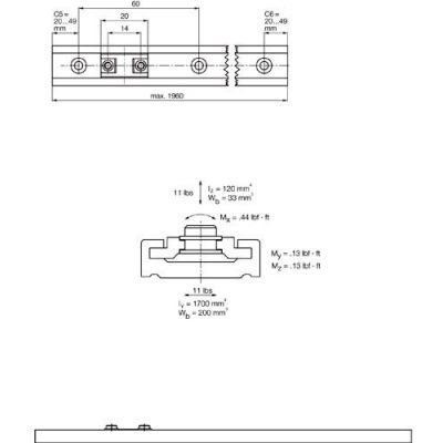 IGUS NS-01-17-500 500mm DryLin N 17mm Miniature Guide Rail | B434901 ...