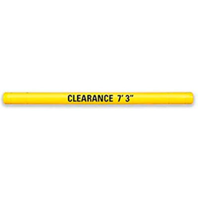 Height Guard™ Clearance Bar HTGRD7120, 7"Dia. X 120"L, Yellow W/Graphics