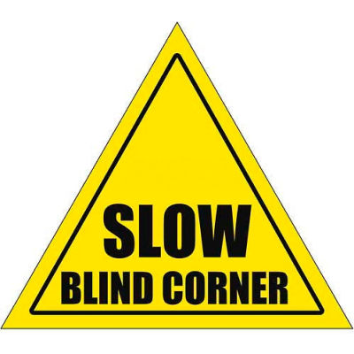 Durastripe 12" Triangular Sign - Caution Slow Blind Corner