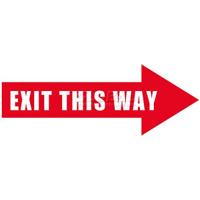 Signs | Floor | Durastripe 24X8 Arrow Sign - Exit This Way | B540750 ...