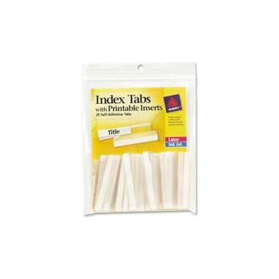 Avery® Self-Adhesive Index Tabs with Printable Inserts, 2" Width, Clear ...