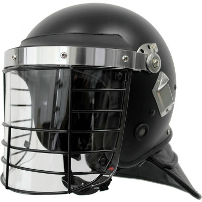 EDI-USA Terminator-X Riot Helmet, w/ Face Visor, Steel Face Cage Bars ...