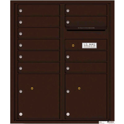 Florence Versatile 4C Mailbox 4CADD-10, 37-1/4"H, 10 Mailboxes, 2 ...