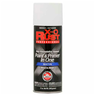 X-O Rust 12 oz. Aerosol Rust Preventative Paint & Primer In One, Satin ...