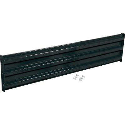 Vestil 3 Ribbed Bolt On Style Guard Rail, Steel, 5.5'L, Black