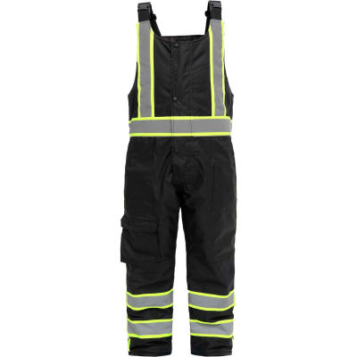 GSS Safety Premium Two Tone Poly-Filled Winter Insulated Bibs w/Multi ...